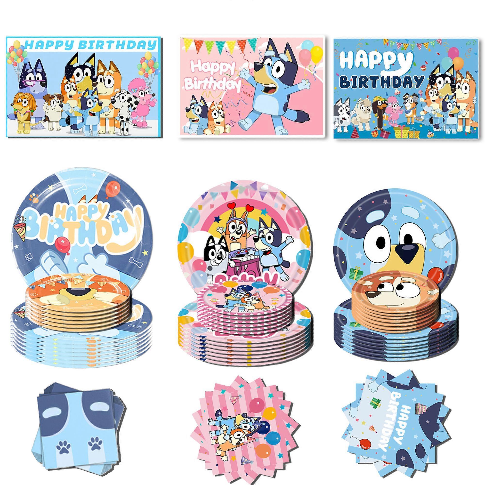 Hot Cartoon Bluey/Bingo family Birthday party Decorations Cake ...