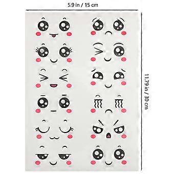 Sticker Decor Cute Sticker for Easter Egg Decoration 10 Sheets Face ...