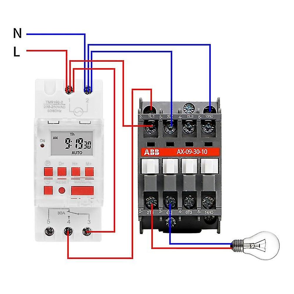 Sinotimer Tm919b 220v 30a Programmable Digital Timer Switch Din