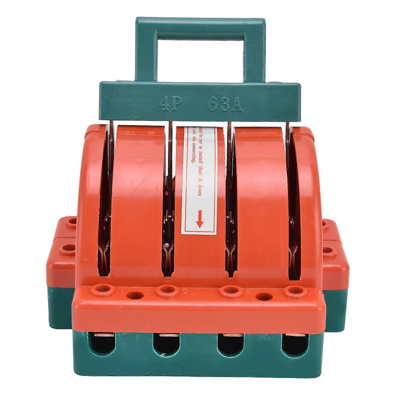 4P 63A 380V Disconnect Knife Switch Double Throw Knife Safety ...