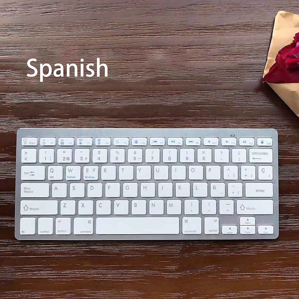 Portable Wireless Russian/Spanish/Korean/English Keyboard for Tablet ...