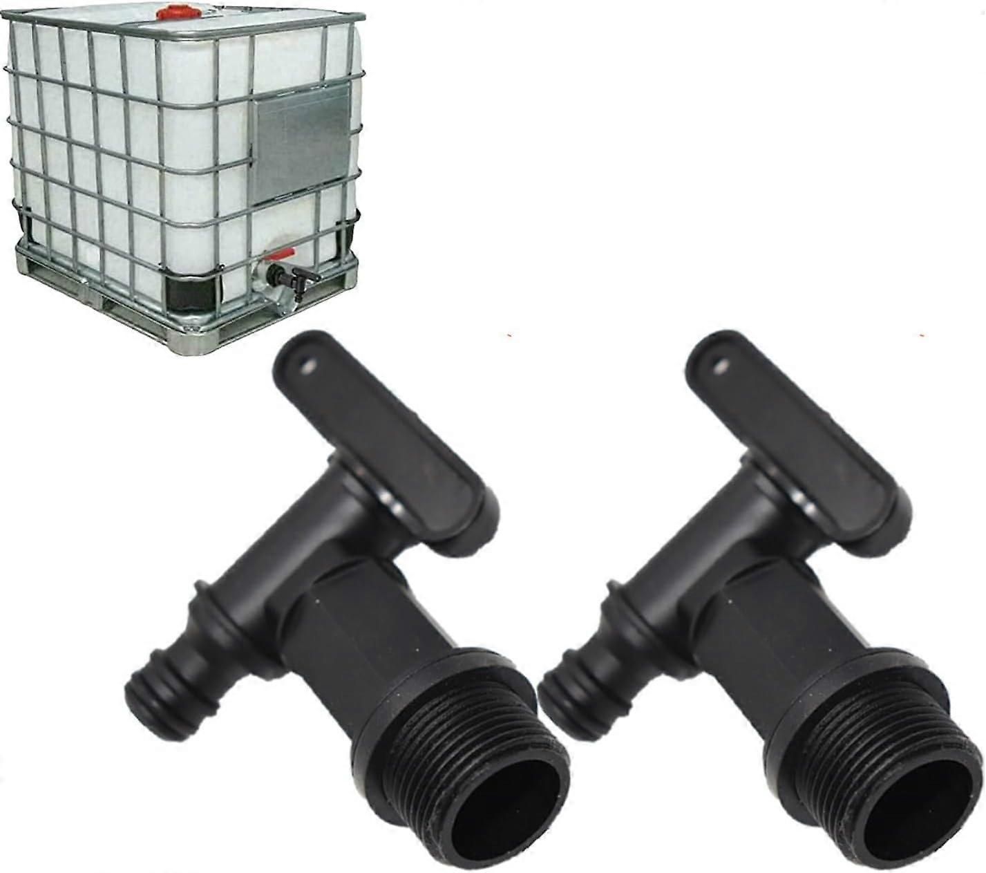nice Set of 2 clip-on plastic garden taps, 3/4 inch rainwater recovery ...