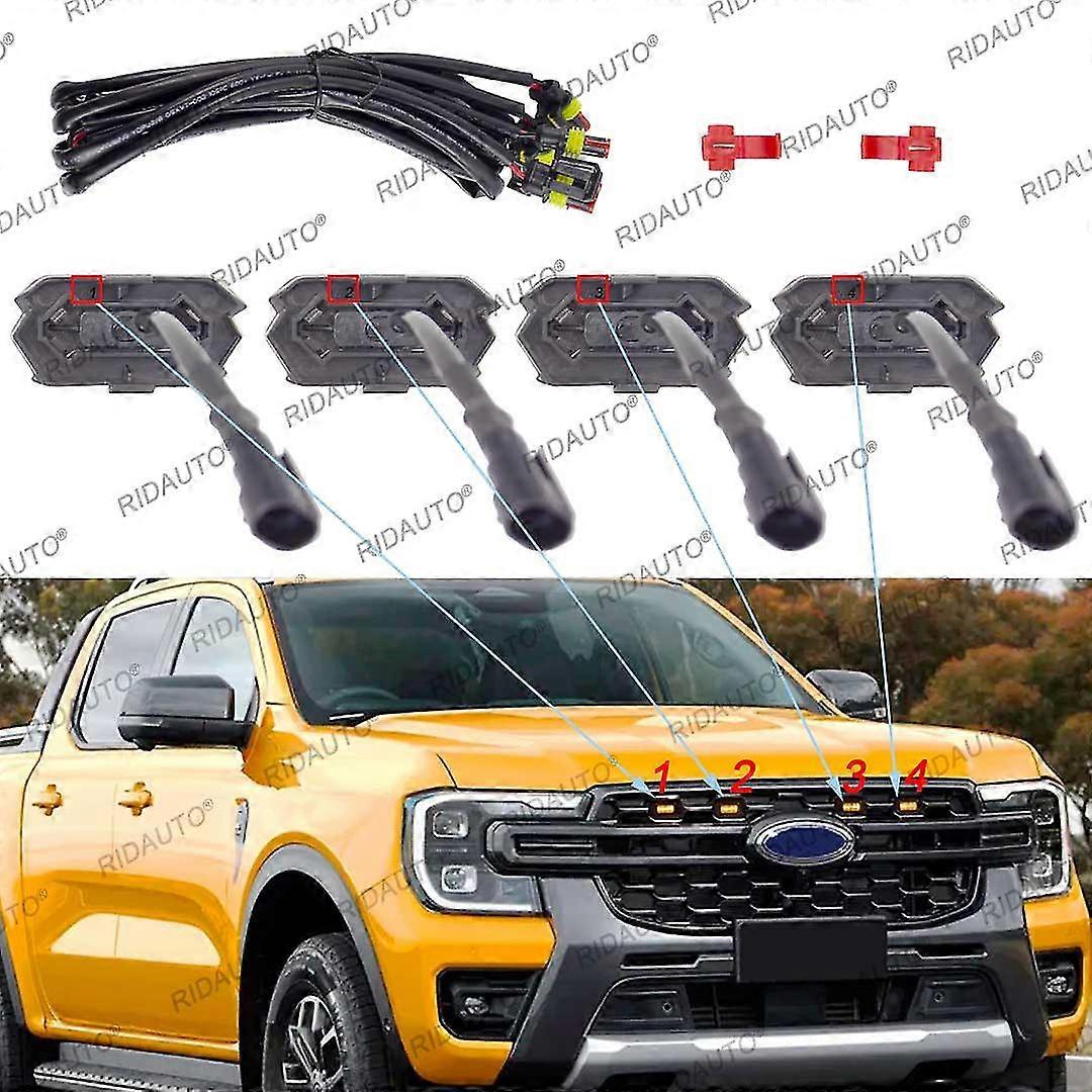 Amber LED car light Yellow Raptor Style Lamp Translucent Housing Fit ...
