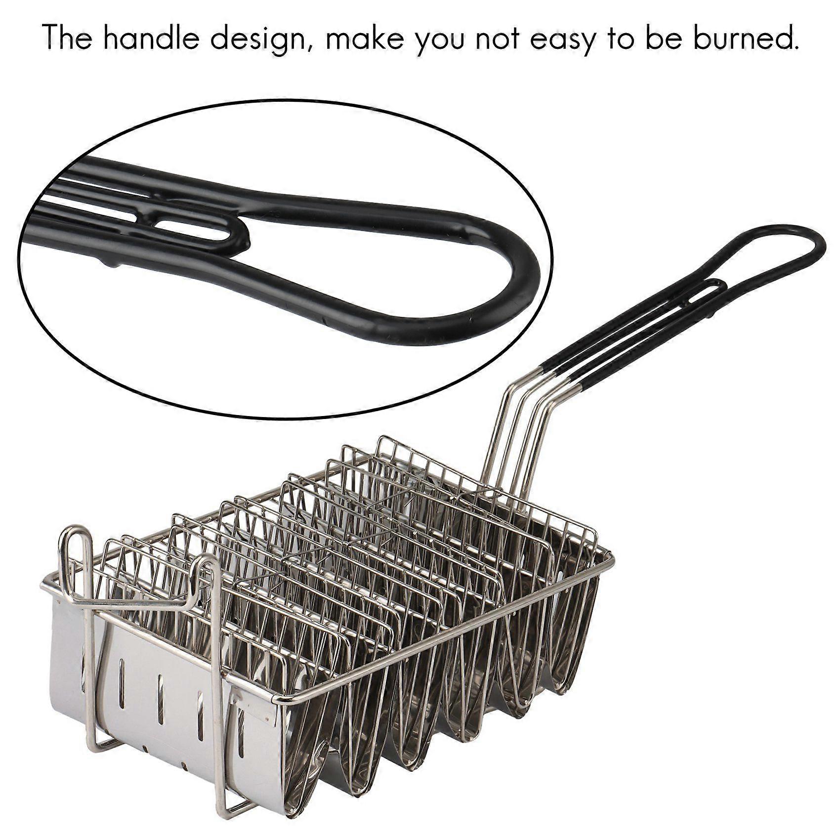 Taco Fryer Basket, Taco Shell Fryer, Holds 6 Shells Deep Fryer Taco ...