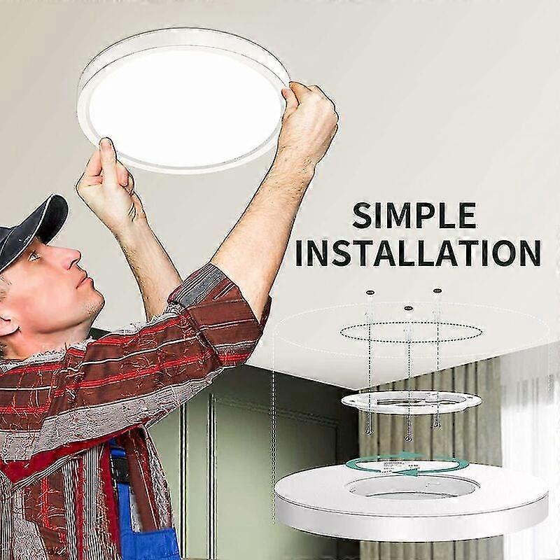 LED Ceiling Light, 28W 4500K Ceiling Light Fixture, Modern Neutral ...