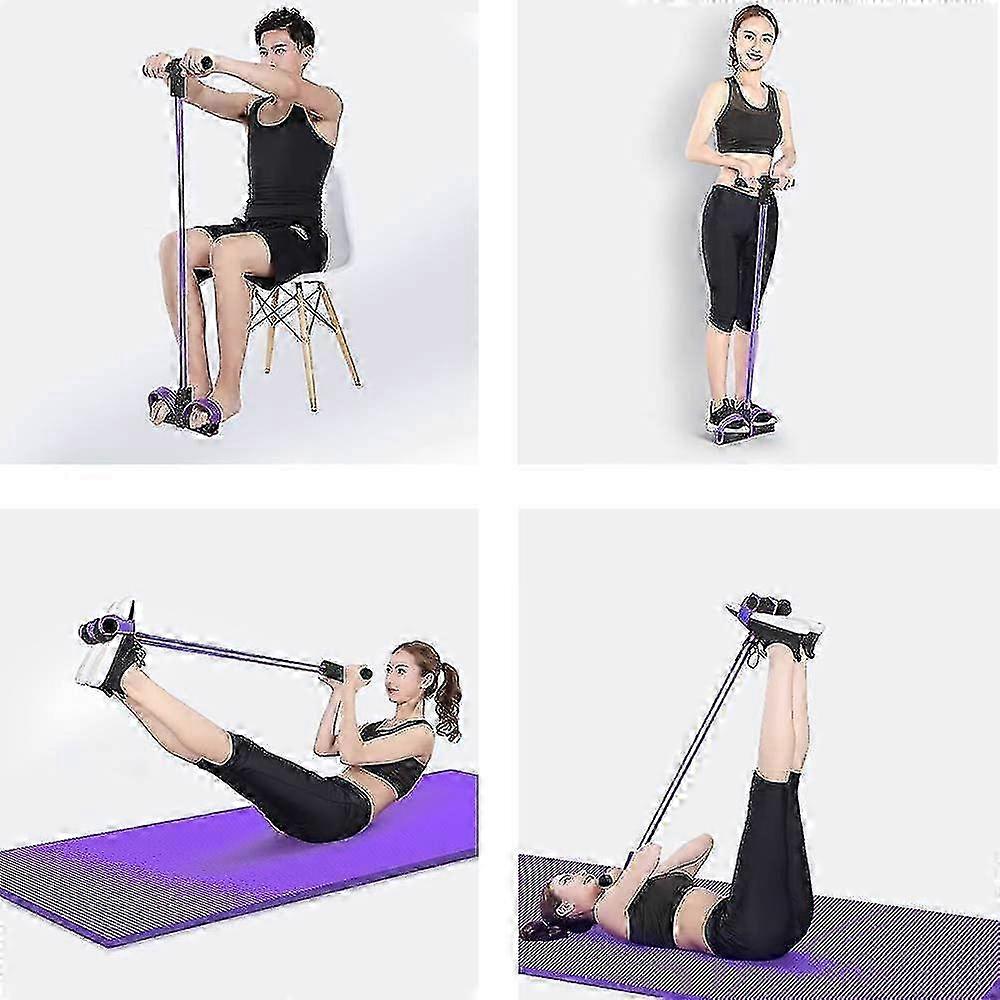 6-tubes Tension Rope, Multifunction Elastic Yoga Pedal Puller ...