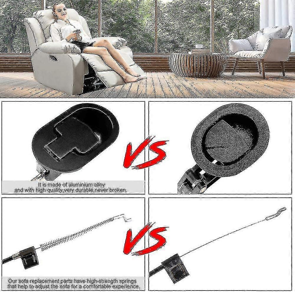Aluminum Alloy Sofa Cable 96cm Handle Recliner Replacement Universal ...