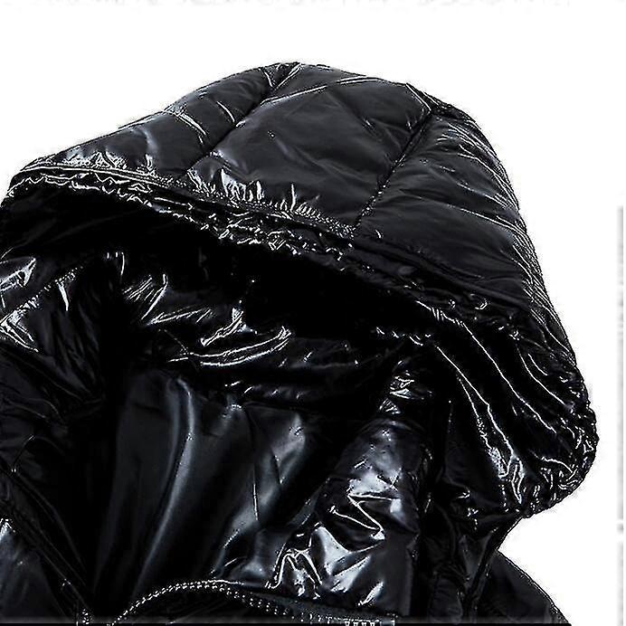 Mens Hooded Shiny Down Jacket Winter Coats | Fruugo FR