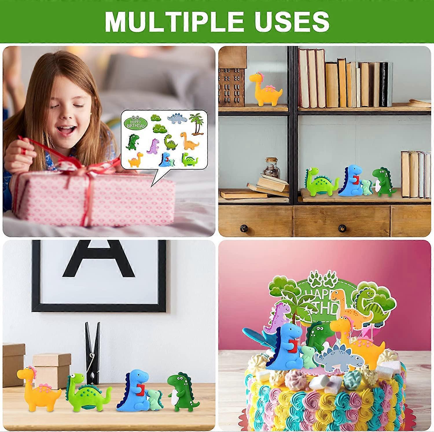 Kids Cake Toppers, 4 Pieces Birthday Cake Toppers, Mini Cake Topper ...