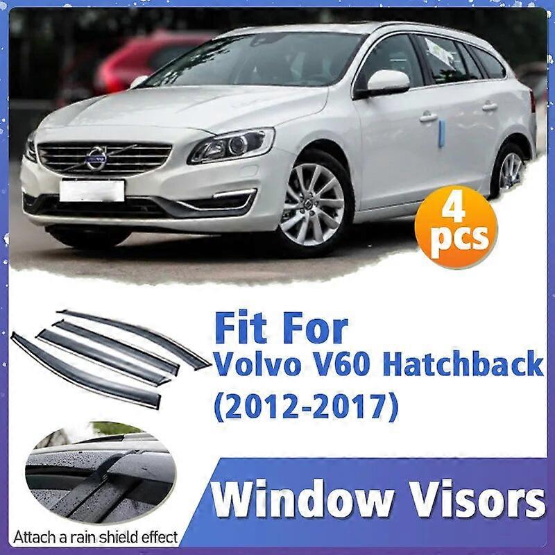 Window Visor Guard for Volvo V60 Hatchback 2012-2017 Vent Cover Trim ...