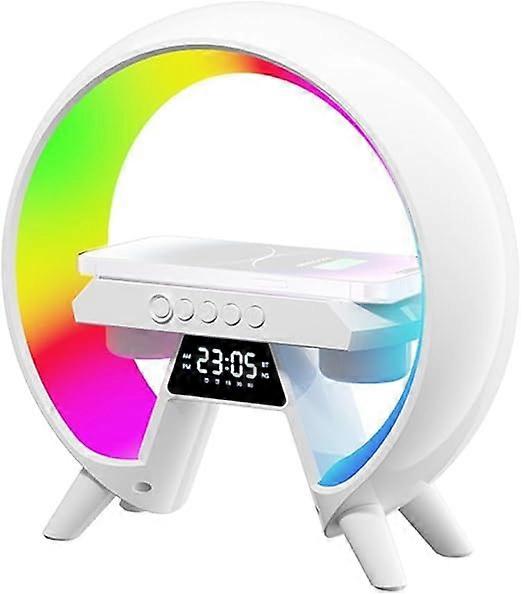 Wireless Charging Speaker, G Shaped LED Smart Table Lamp, Dimmable ...