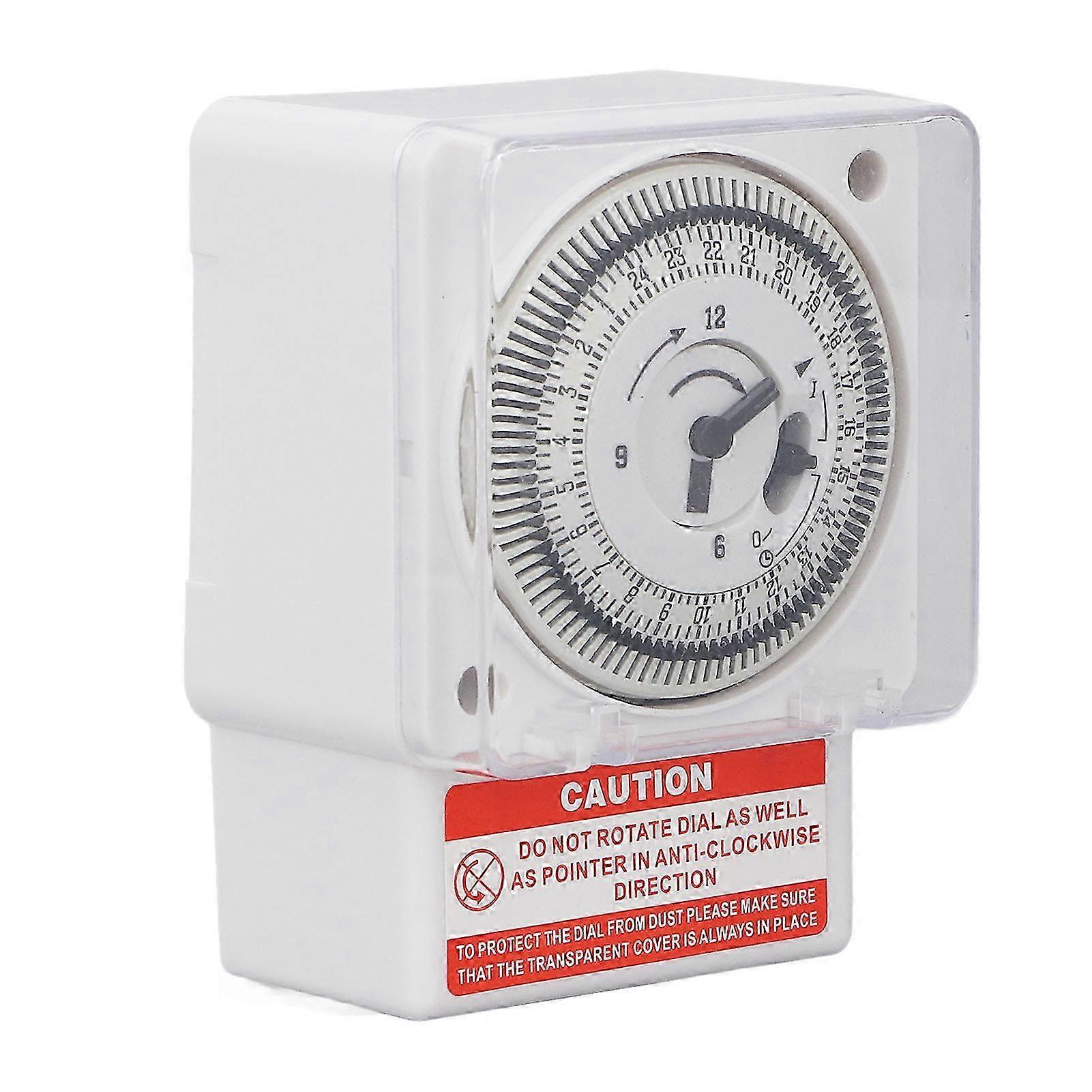 Mechanical Time Switch 24 Hour Cycle 15 Minute Interval Clock Type Accurate Industrial Timer ...