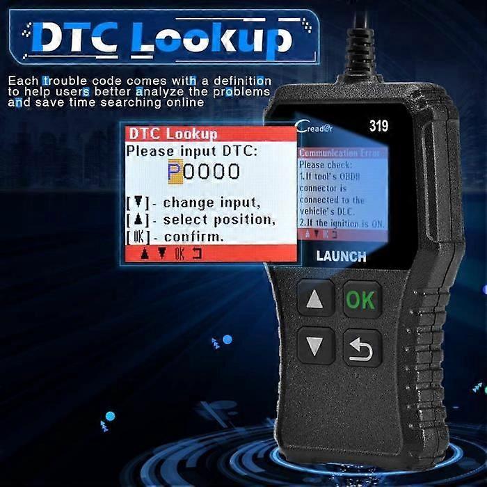 LAUNCH CR319 OBD2 Car Diagnostic Scanner - EOBD-Can Read and Clear ...