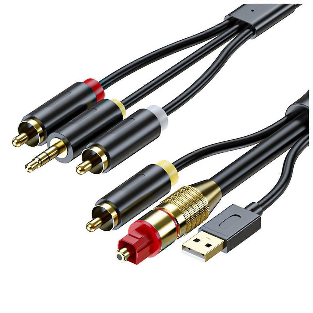 Digital Optical to Analog 3.5mm AUX Audio Cable Optical to Adapter ...