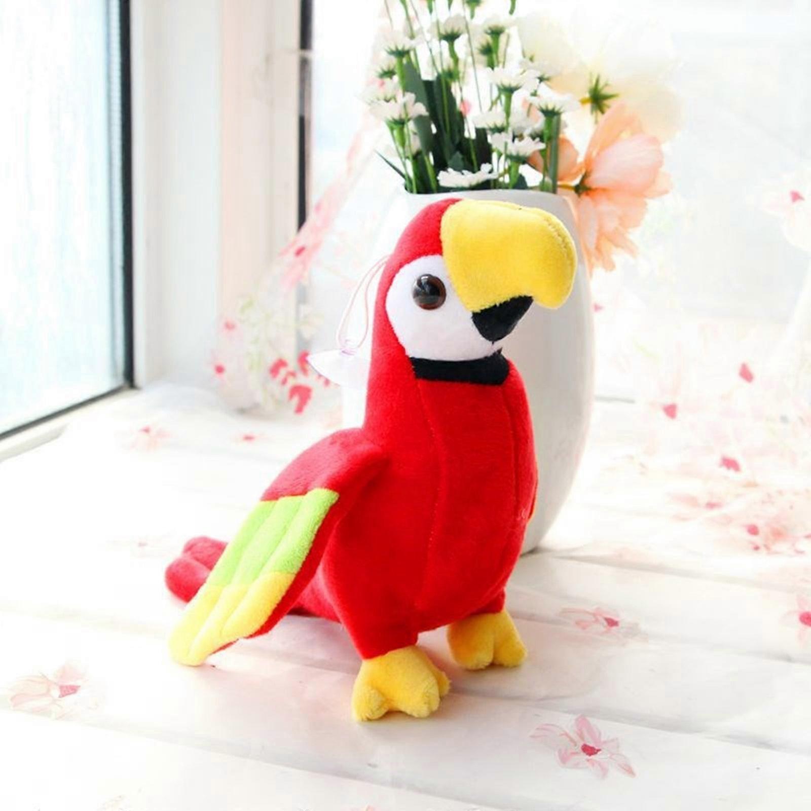 Parrot Plush Dolls Animal Large Parrot Toy Furry Stuffed Toy Cuddle Toy ...