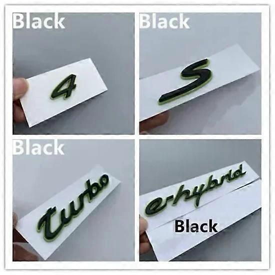 Car logo rear body letter leaf mixed trunk logo sticker For Porsche ...