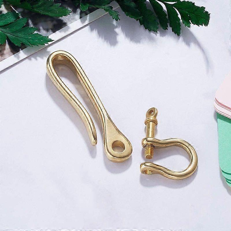 S Hook Clasps and Brass Shackles Clasps Hook Car Keychain Keyring Belt ...