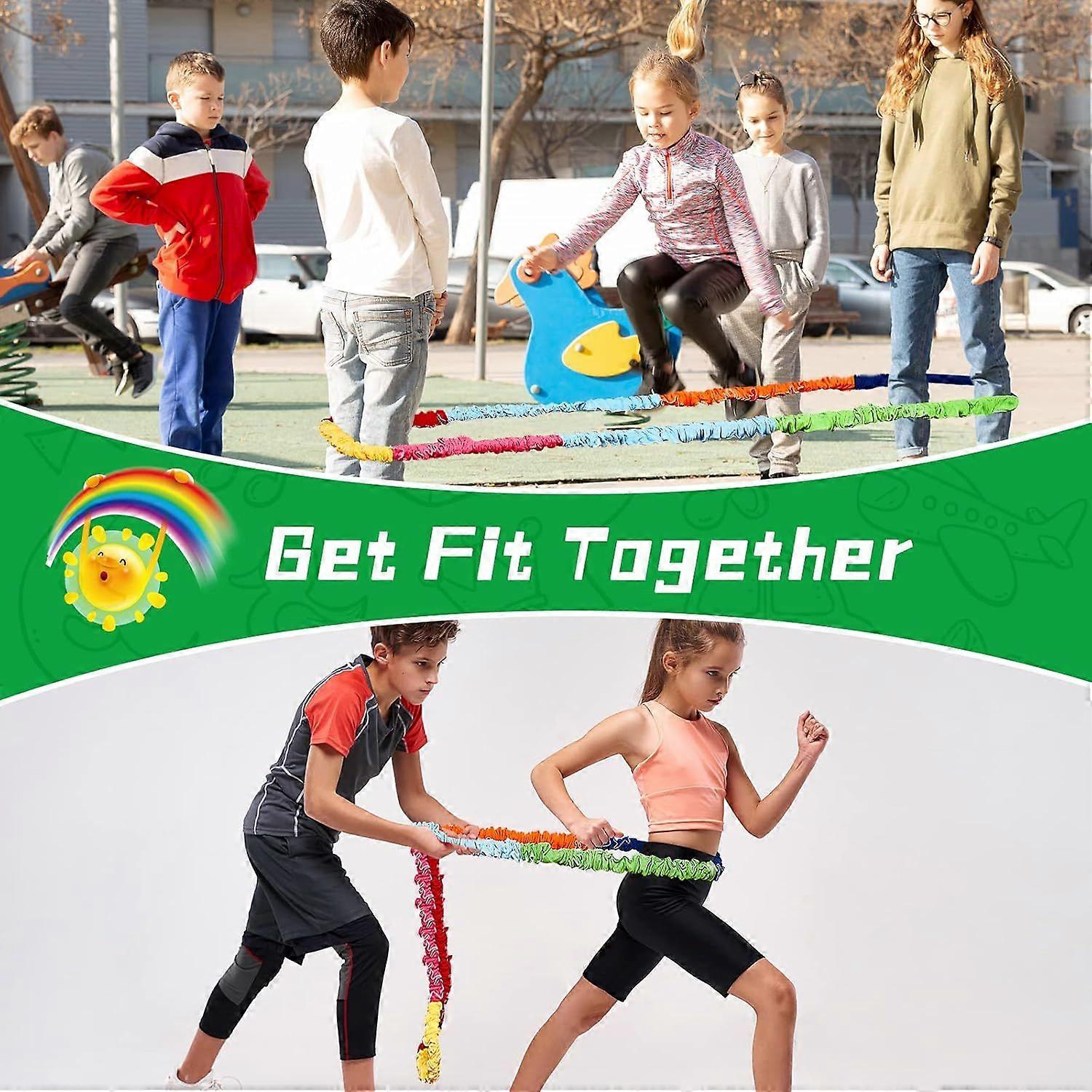 Cooperative Stretchy Band Carnival Games Elastic Fleece Tug of War Rope ...