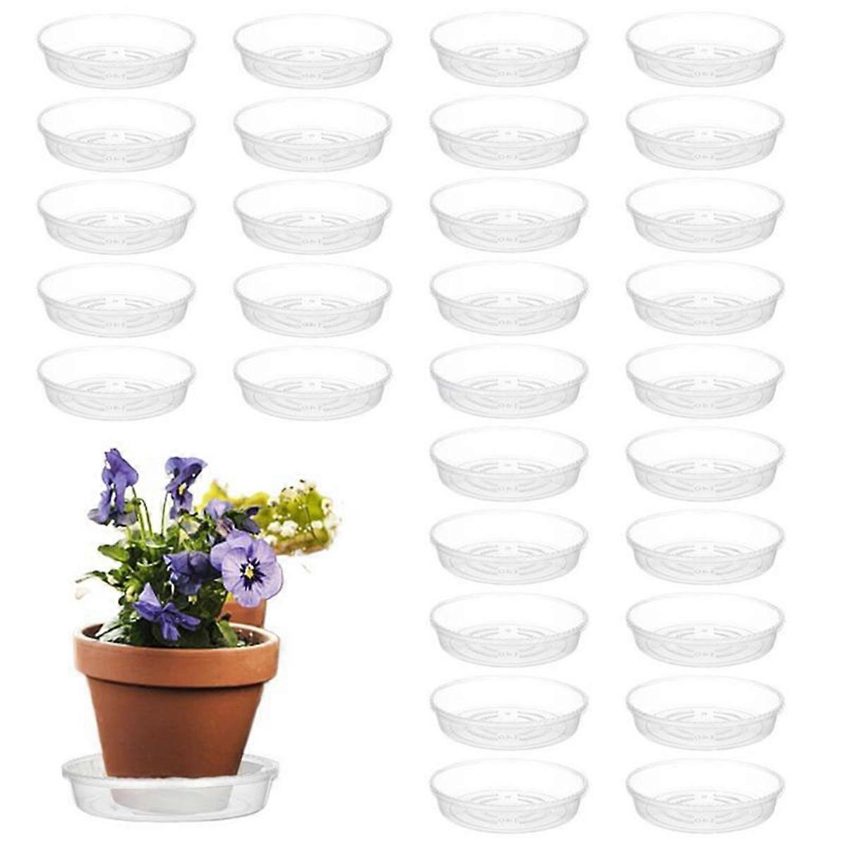 Garden Plant Bottom Tray Round Flower Pot Base Plastic Waterproof Non ...