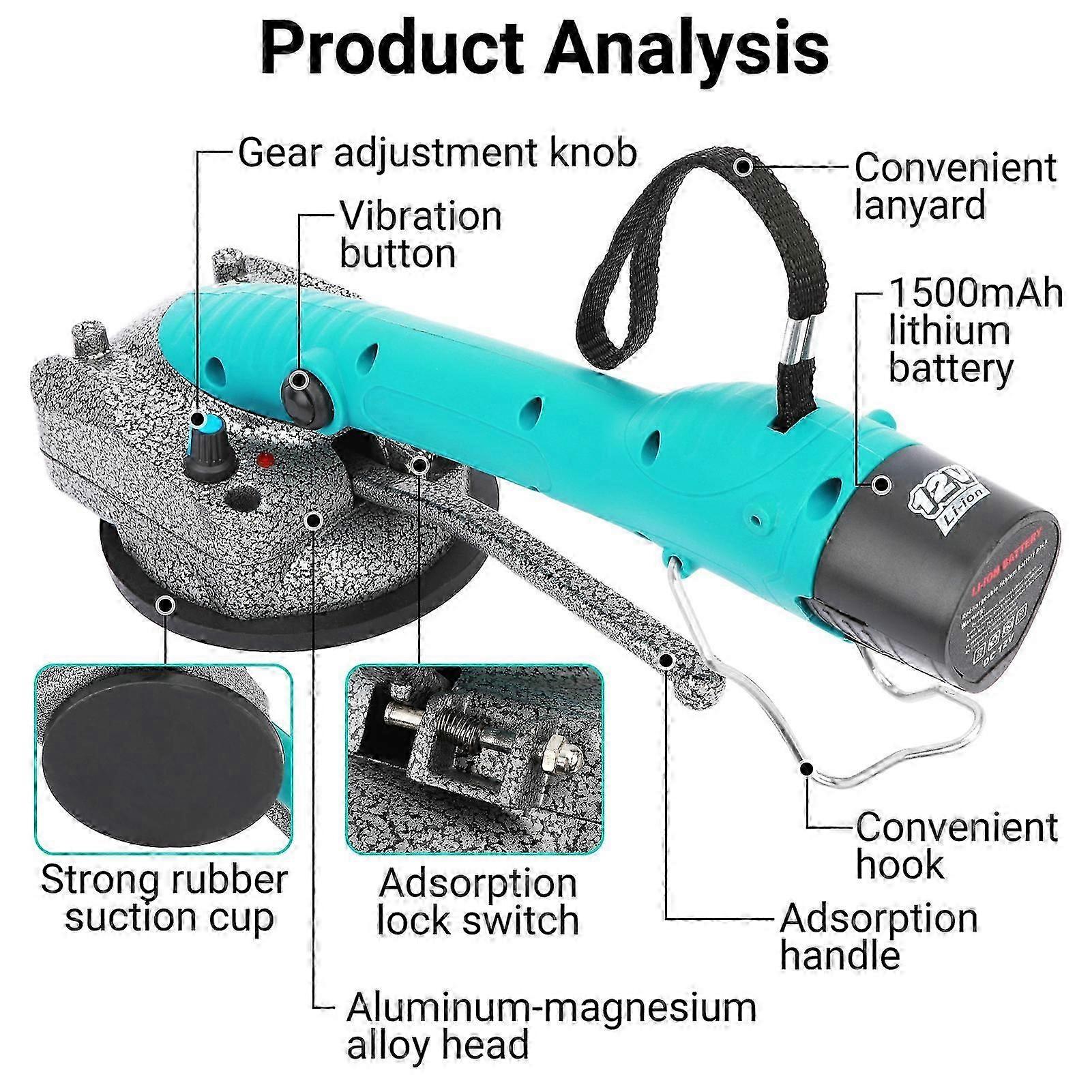 Cordless Tile Vibration Leveling Machine, 5-Speed Adjustable, 45kg ...