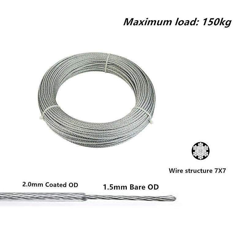 30M Cable Railing Garden Wire Kit Wire Fence Roll Kit/outdoor String ...