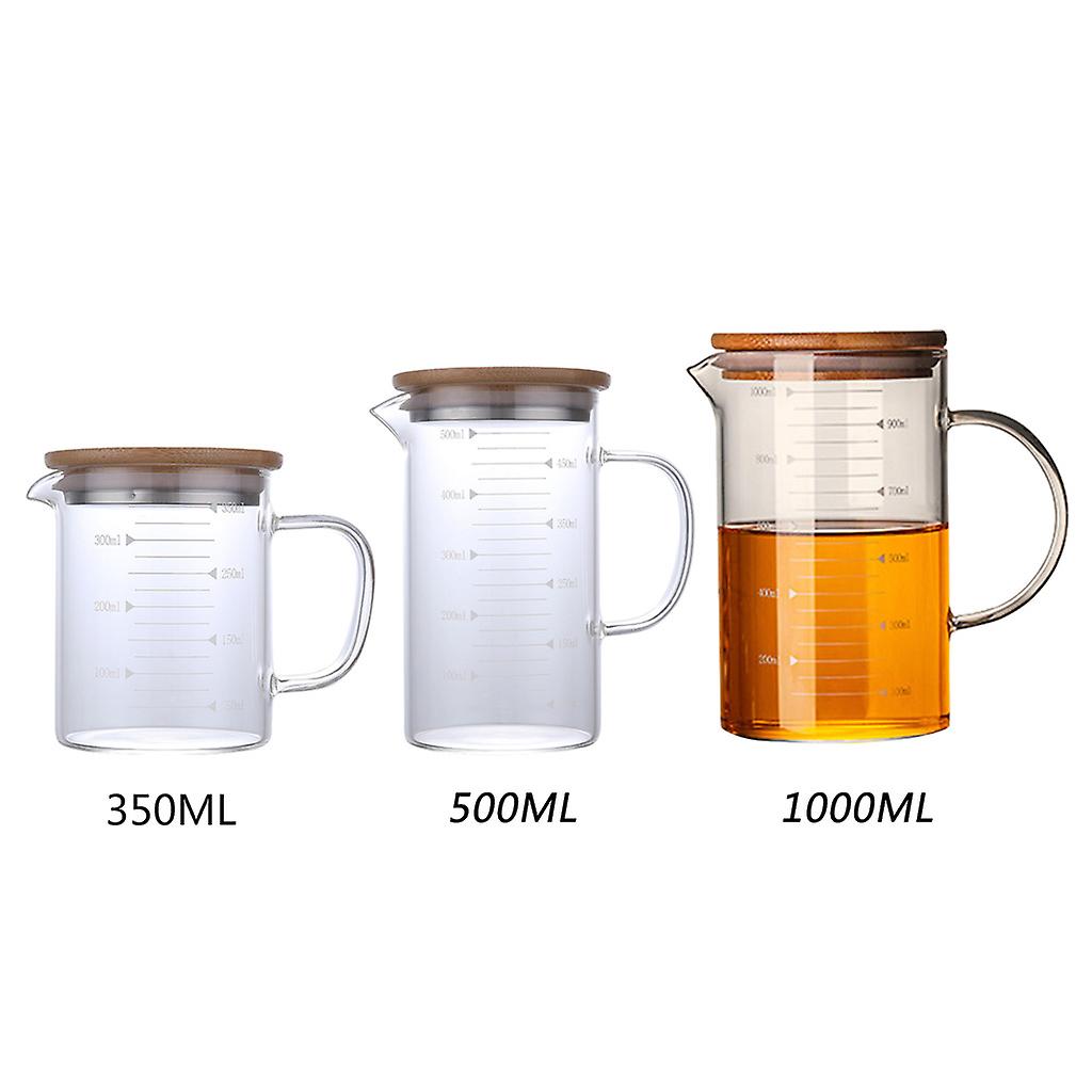 Glass Beaker With Handle Measuring For Tea Coffee Latte Hot And Cold ...