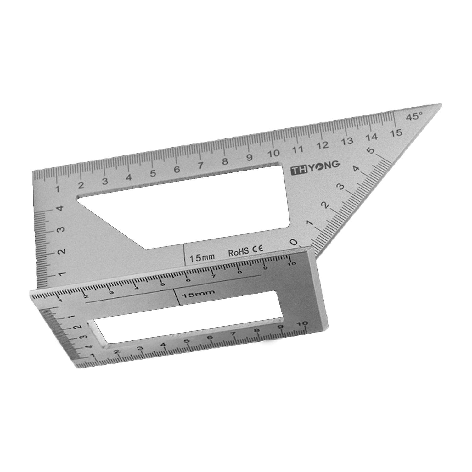 Aluminum Alloy 45/90 Degree Angle Ruler Vertical T-shape Gauge ...