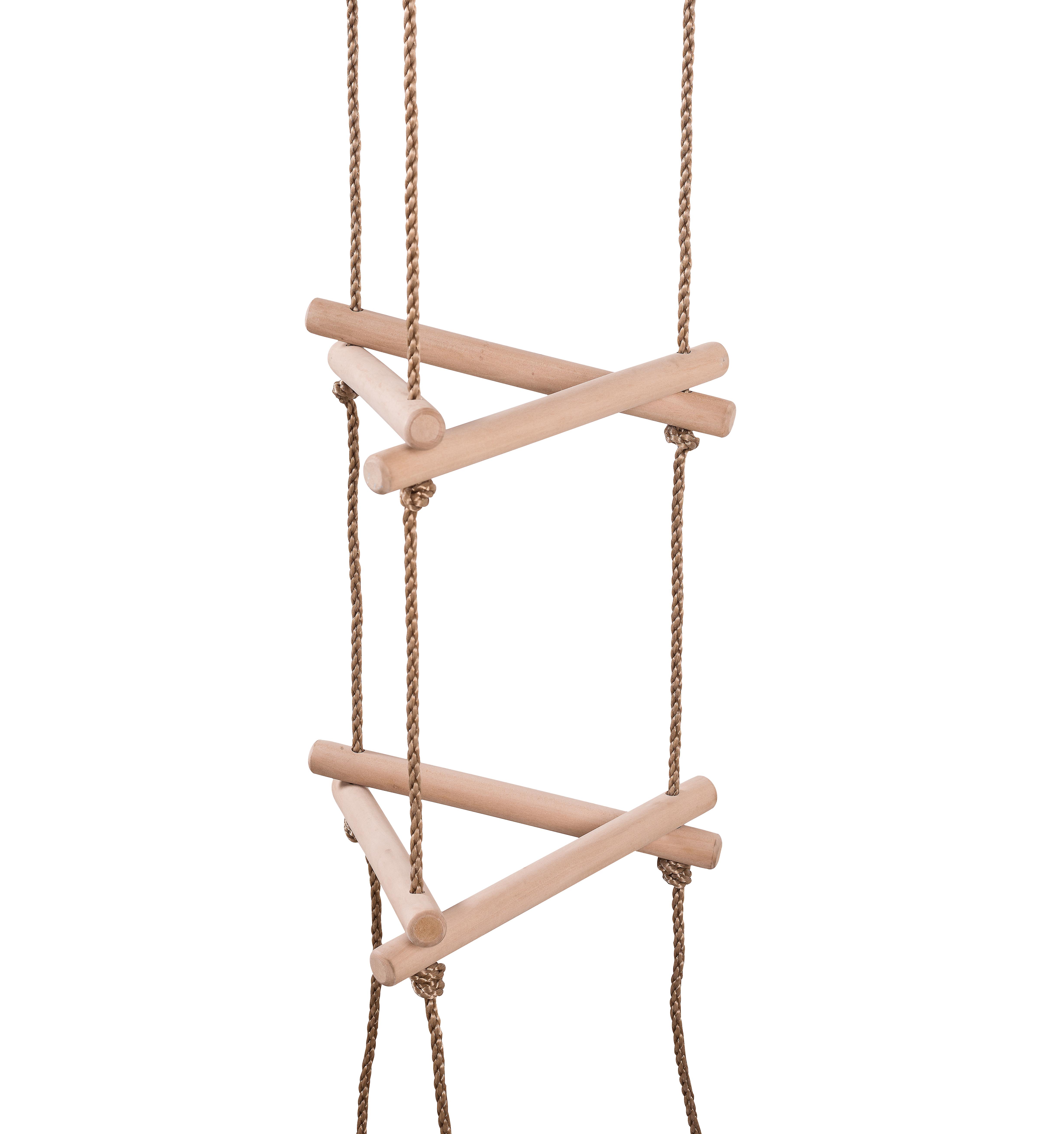 Kids 3D Triangle Rope Ladder | Children Tree Climbing Frame, Swing Set ...