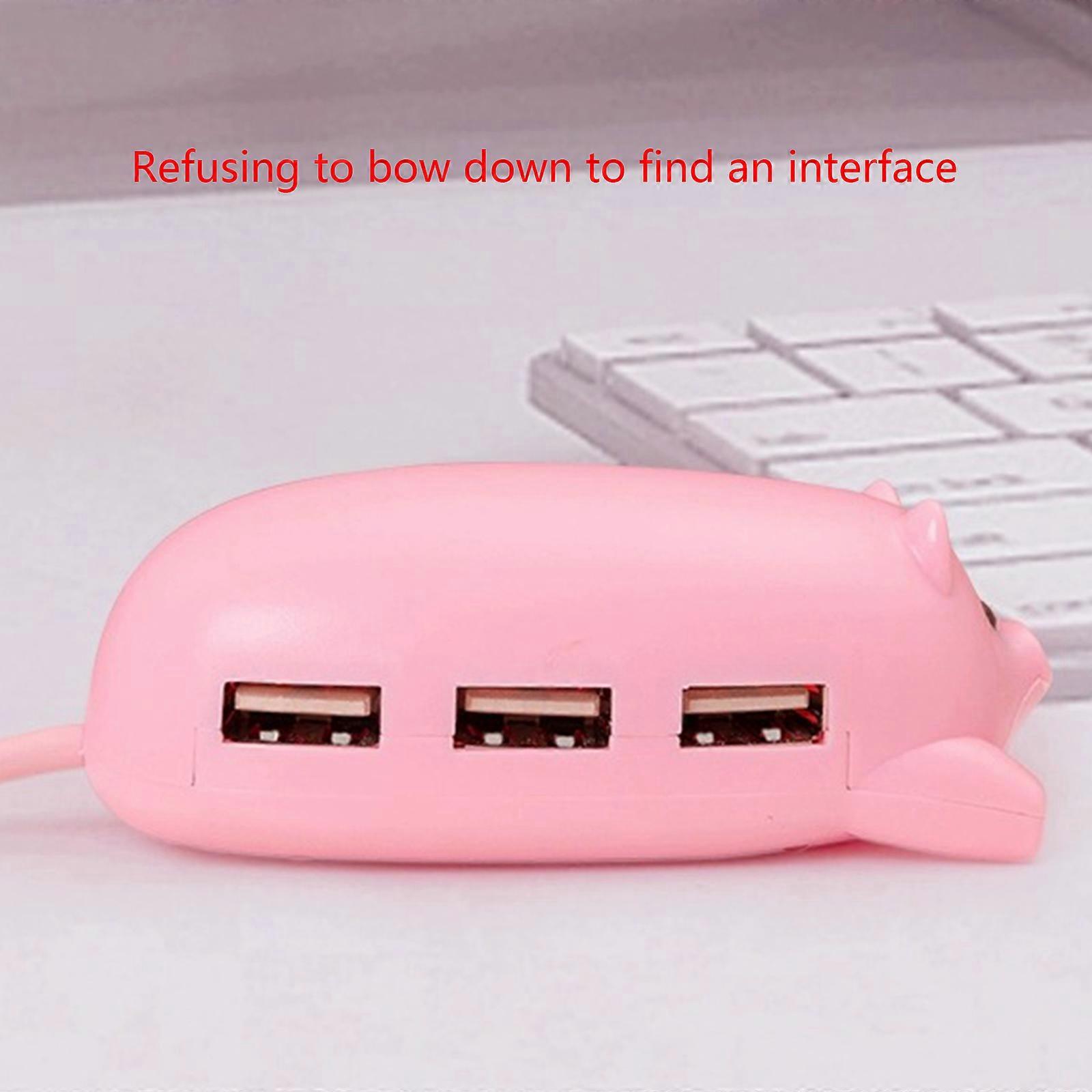 Cartoon Pig USB Hub 3 Port 2.0 USB Splitter Expander for Laptop PC ...