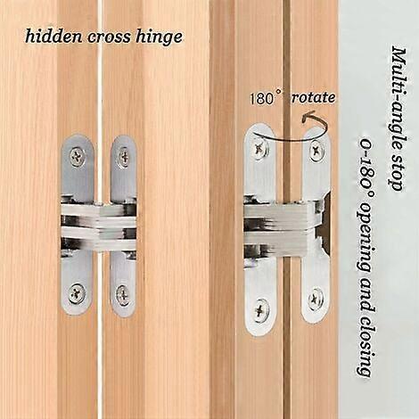6 Pieces Folding Hidden Hinge Cross Hinges, Closure Hinge Invisible ...