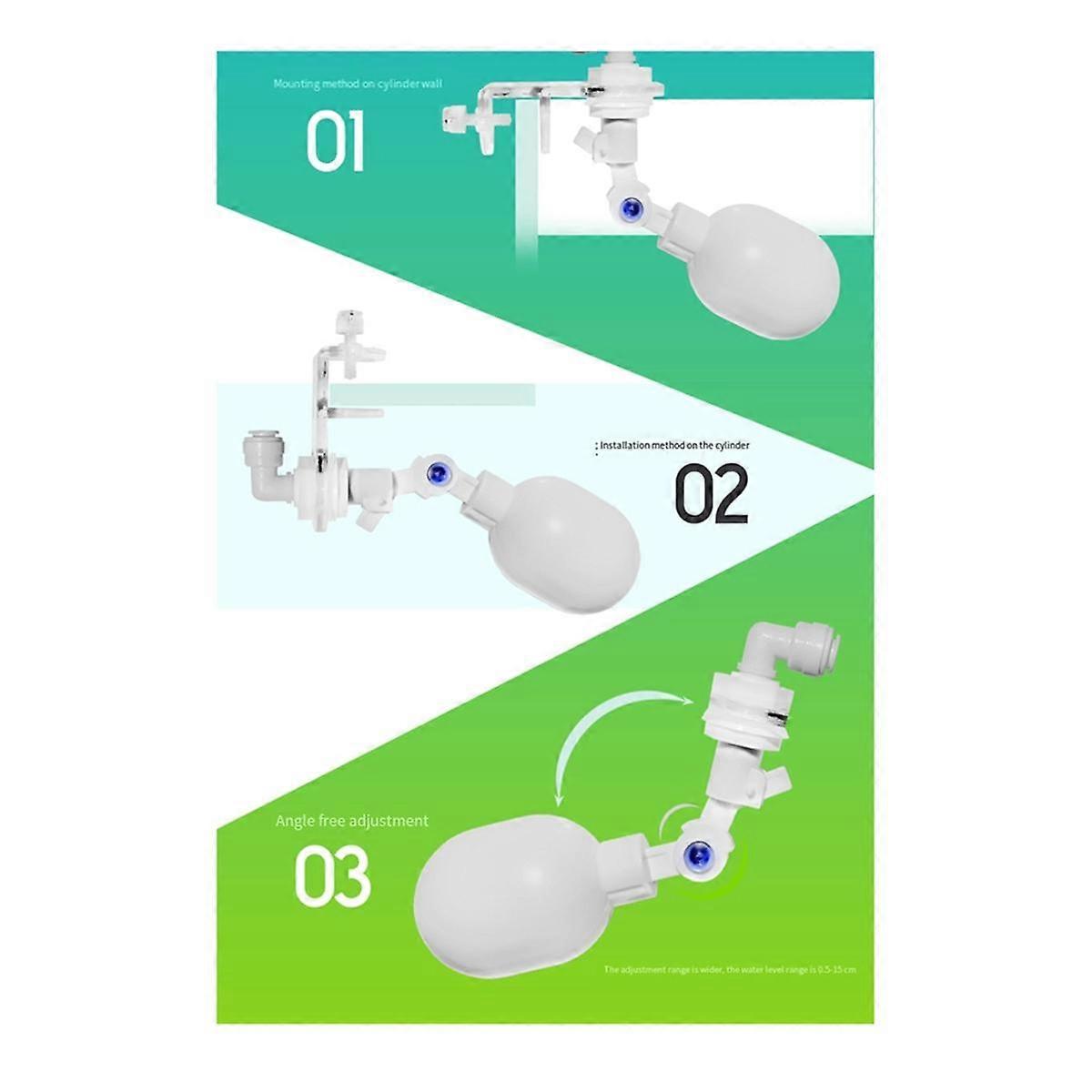 Auto Aquarium Water Changer Kit Power Free Fish Tank Float Ball Valve ...