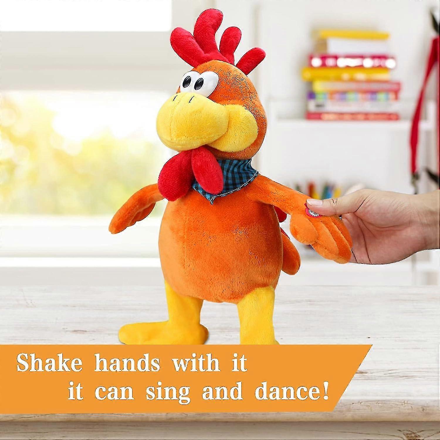 Musical Squawking Chicken Stuffed Animal Walking Singing Waving Rooster ...