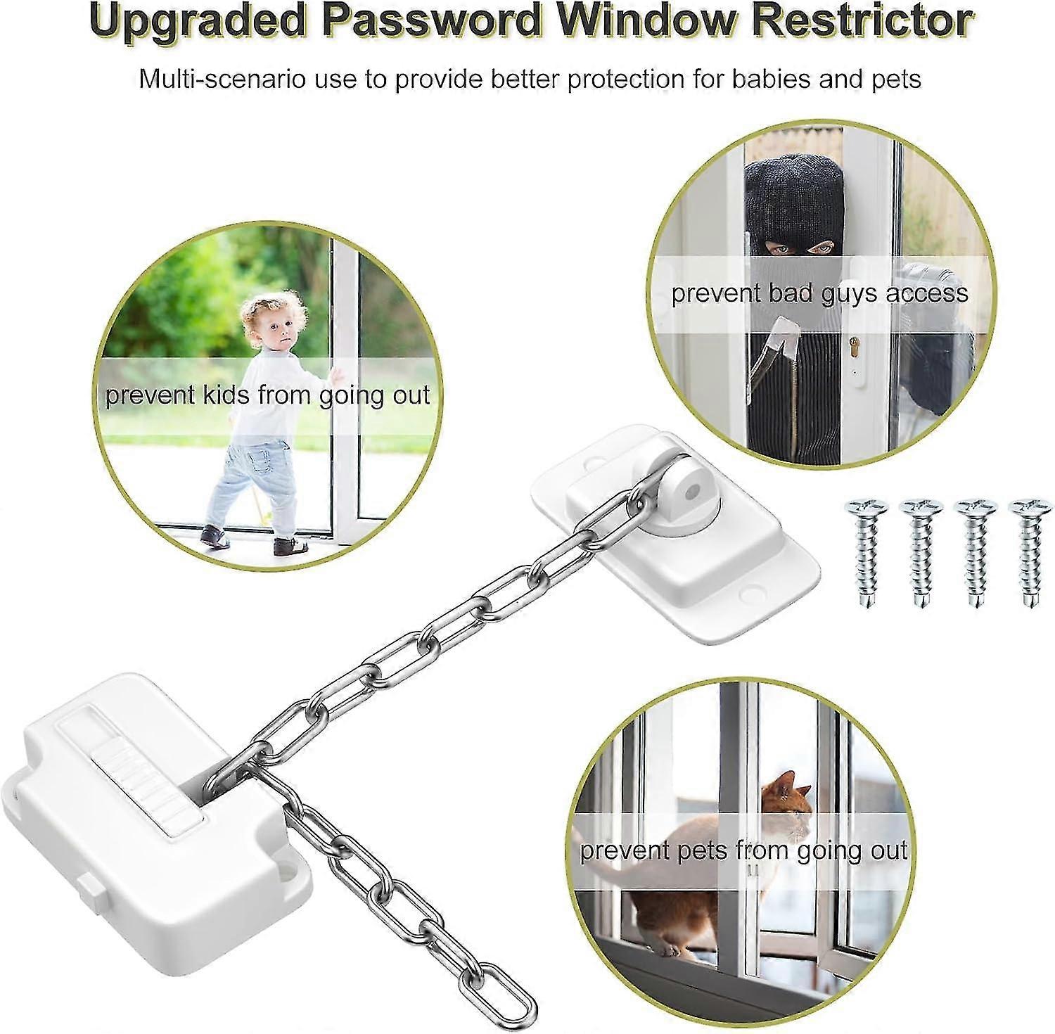 Window Locks, Window Restrictor Child Cat Safety Locks, Self Adhesive ...