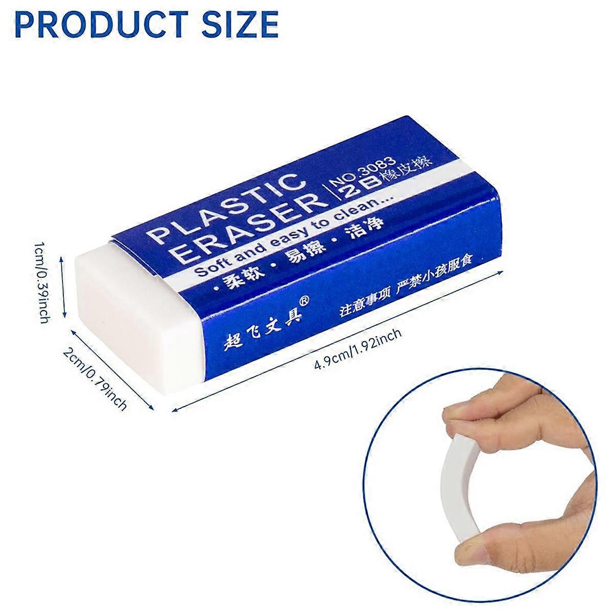 12 Pack Pencil Erasers, White Erasers for School, Art Erasers for Kids Drawing Bulk | Fruugo UK