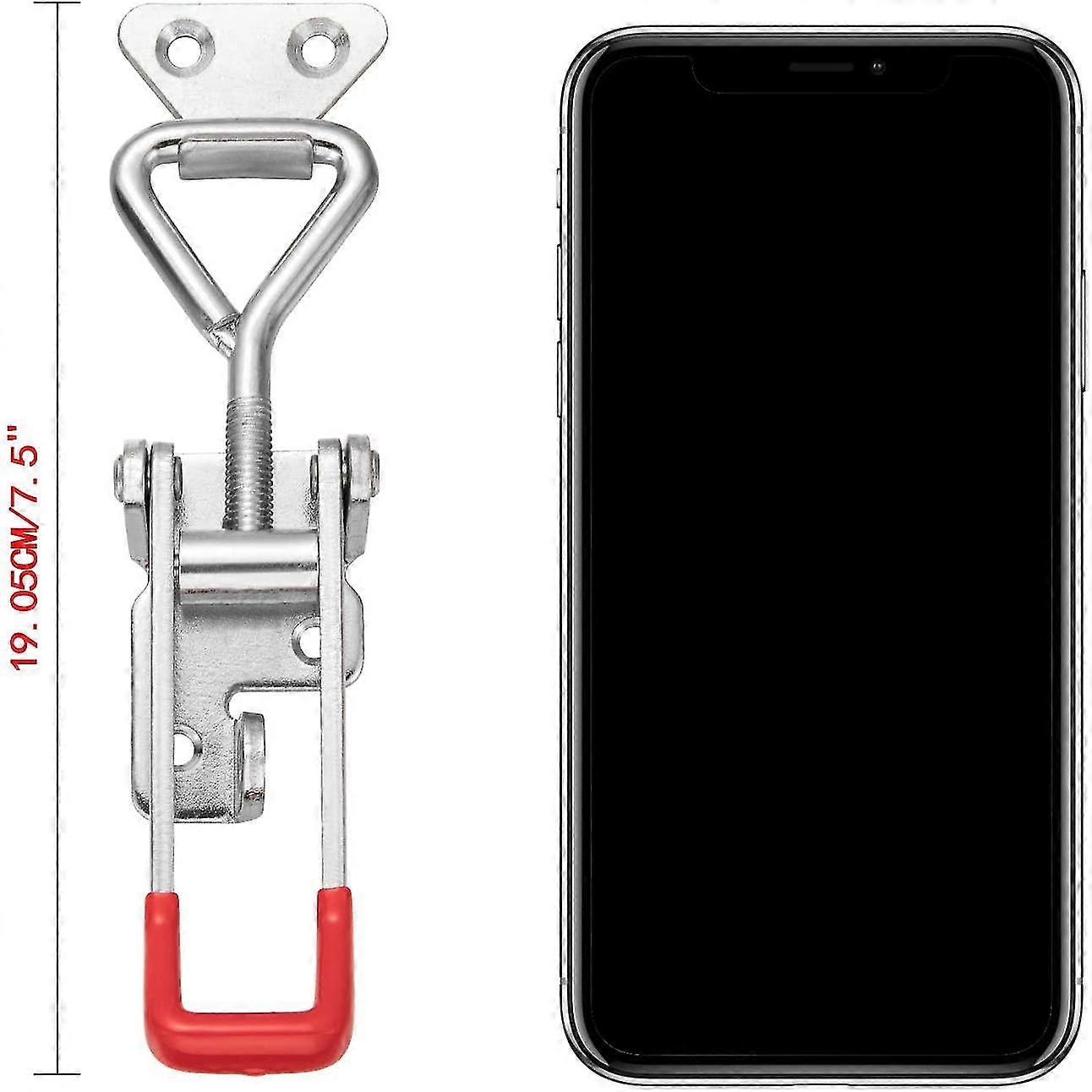 Heavy duty adjustable toggle latch clamp with lock hole 660lbs holding ...