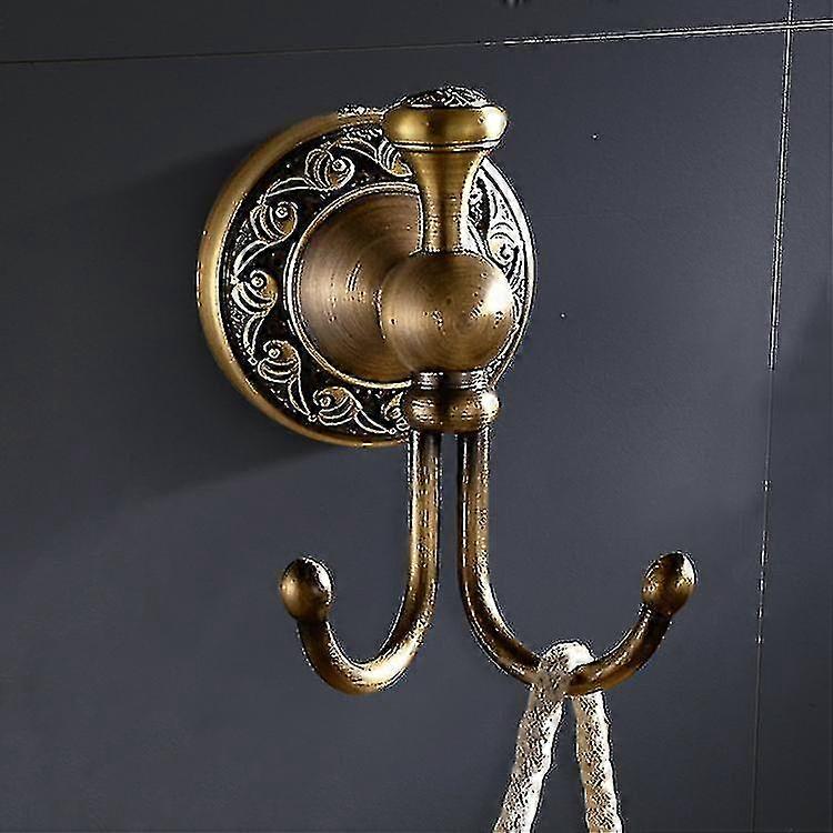 2023 - Robe Hook Retro Brass Bathroom Hook 2 Hooks Bathroom Accessory Set Paper Roll Holder ...