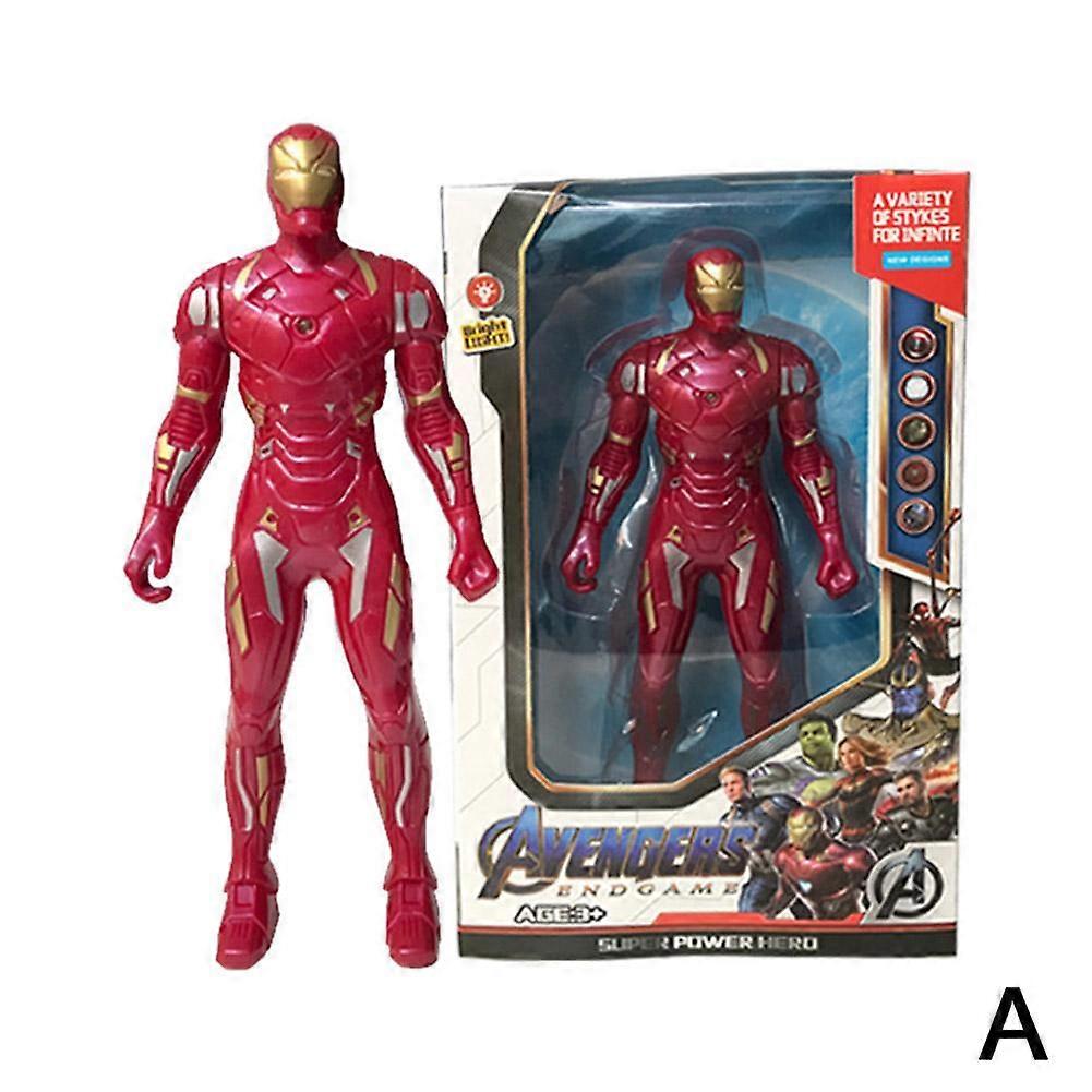 Plastic Avengers Figures Model Ironman Spiderman Superhero Glow Figure ...