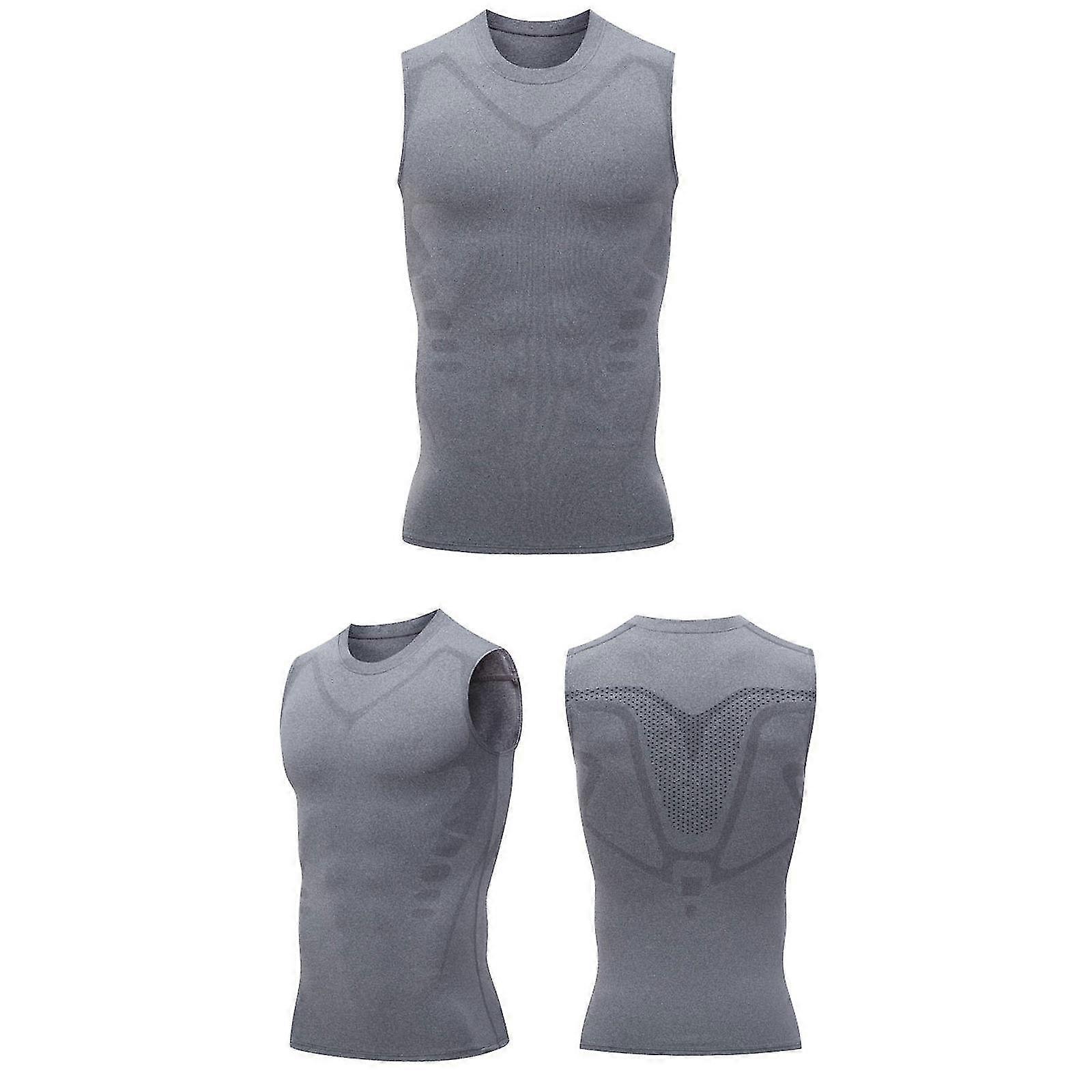 Ionic Shaping Vest, Guys Men's Chest Gynecomastia Compression Top To ...
