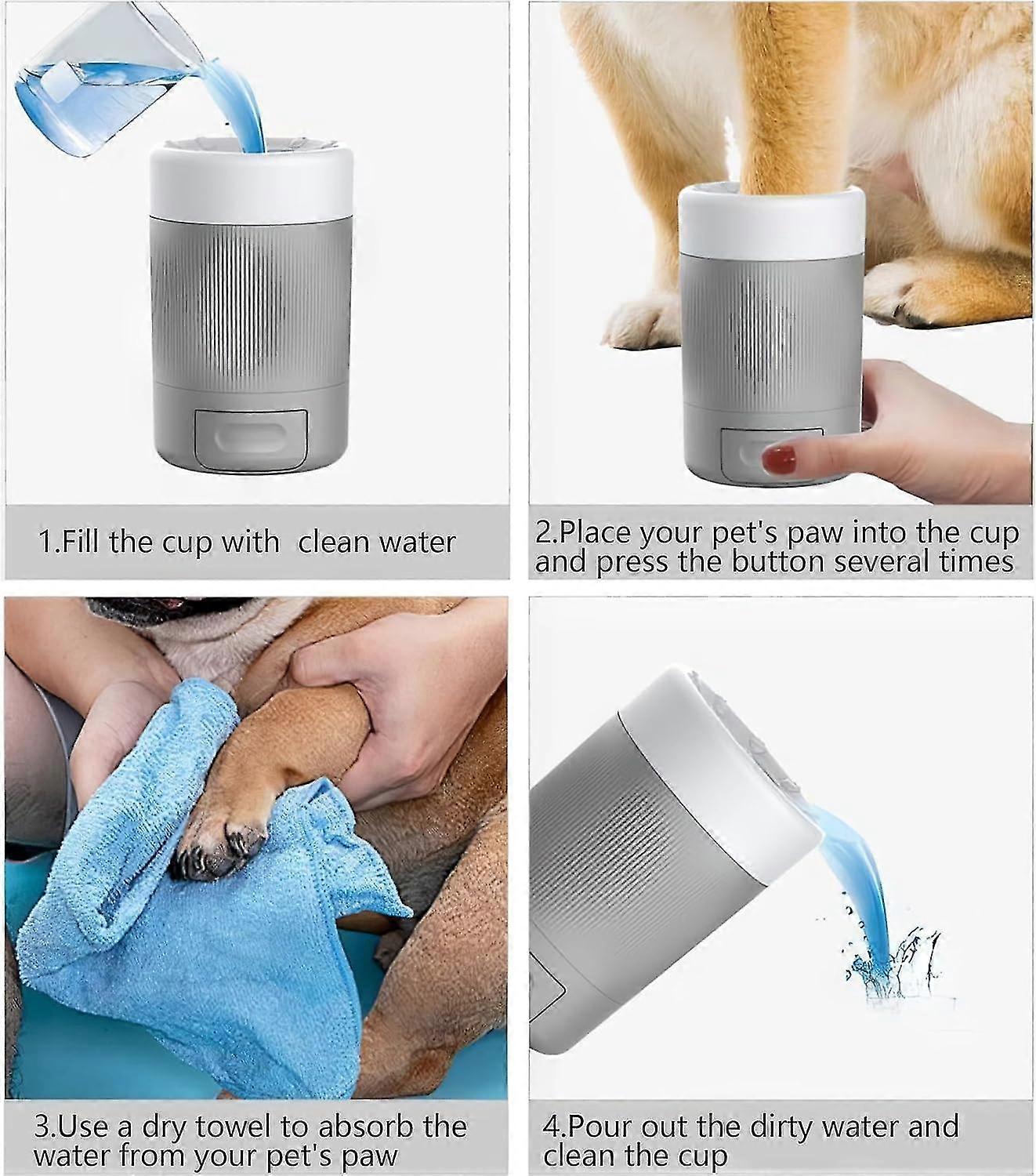 Dog Paw Washer Pet Foot Washer, Automatic 360 Cleaning, Portable Dog ...