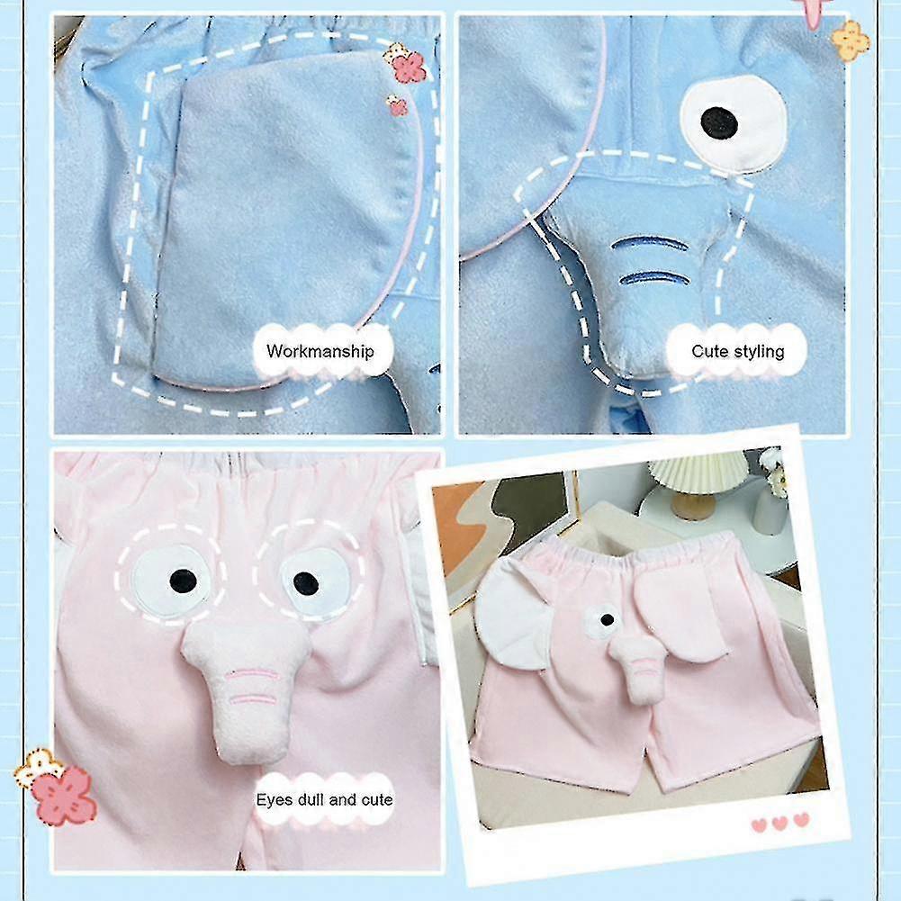 Pyjama Shorts 3d Ears Trunk Cartoon Lovely Elephant Loose Casual Plush ...