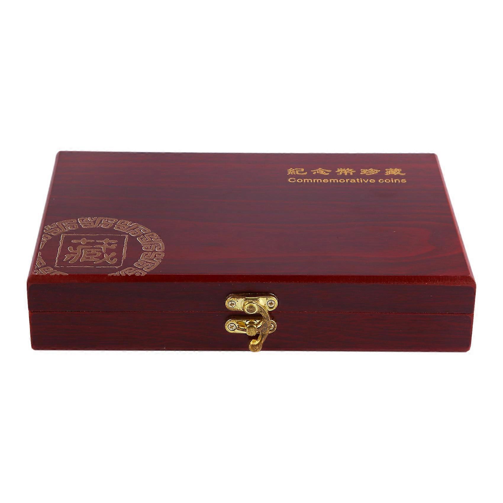 200 Pcs Wood Coin Protection Display Box Storage Case Holder Round Box ...