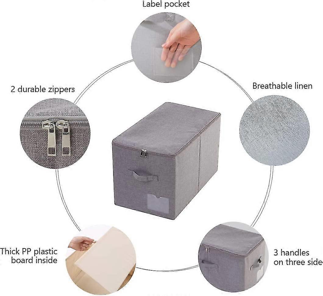 56 X 32 X 33 Cm (l X W X H) - Foldable Winter Clothes Storage Box With ...