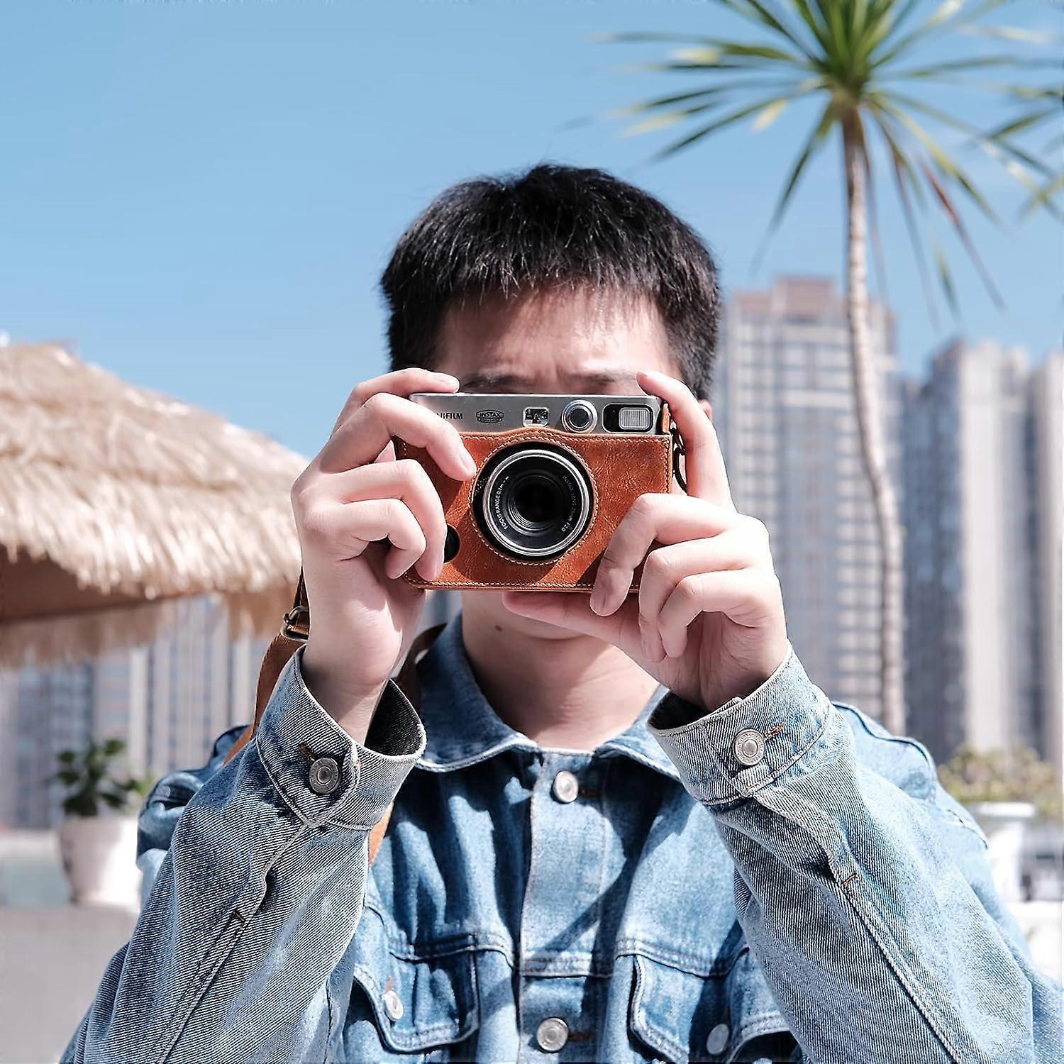 Mini Evo Cover, Retro PU Leather Protective Case for Fujifilm Fuji Mini ...