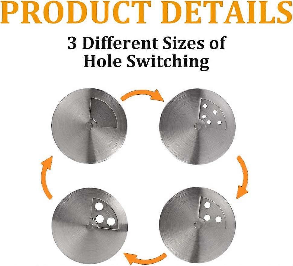 Set Of 6 Spice Jars Silver Spice Shaker Stainless Steel Set 100Ml With ...