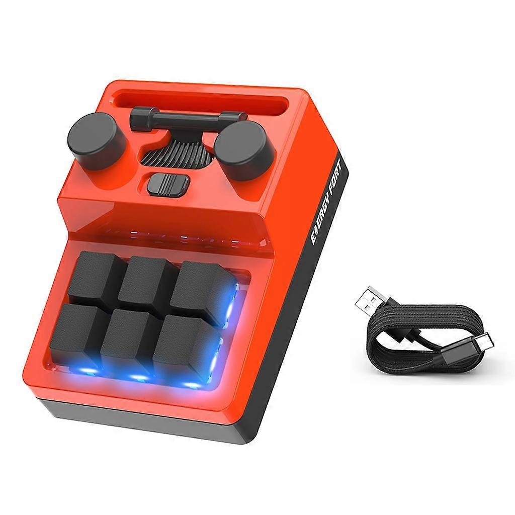 Custom Programming Macro Knob Keyboard 6 Keys Macropad Copy Paste RGB Keypad | Fruugo UK