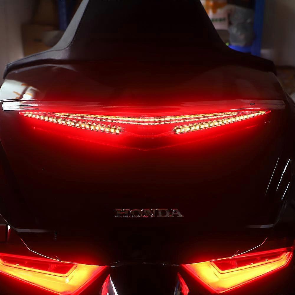Gold Wing New Motorcycle Abs Trunk Spoiler Led Red Rear Brake Light ...