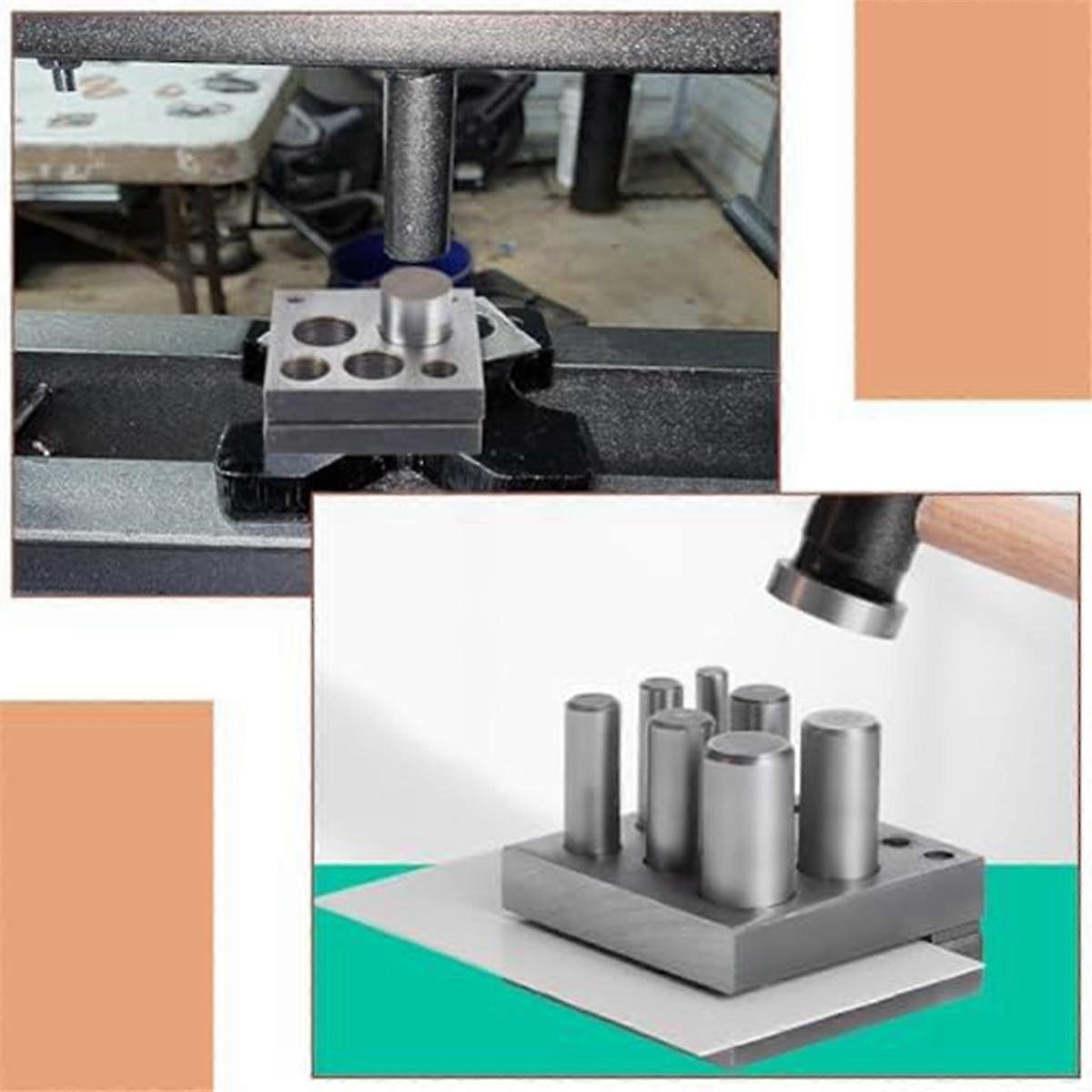 5 Piece Disc Cutter with 5 Round Punch Sizes 1/2In 5/8In 3/4In 7/8In ...