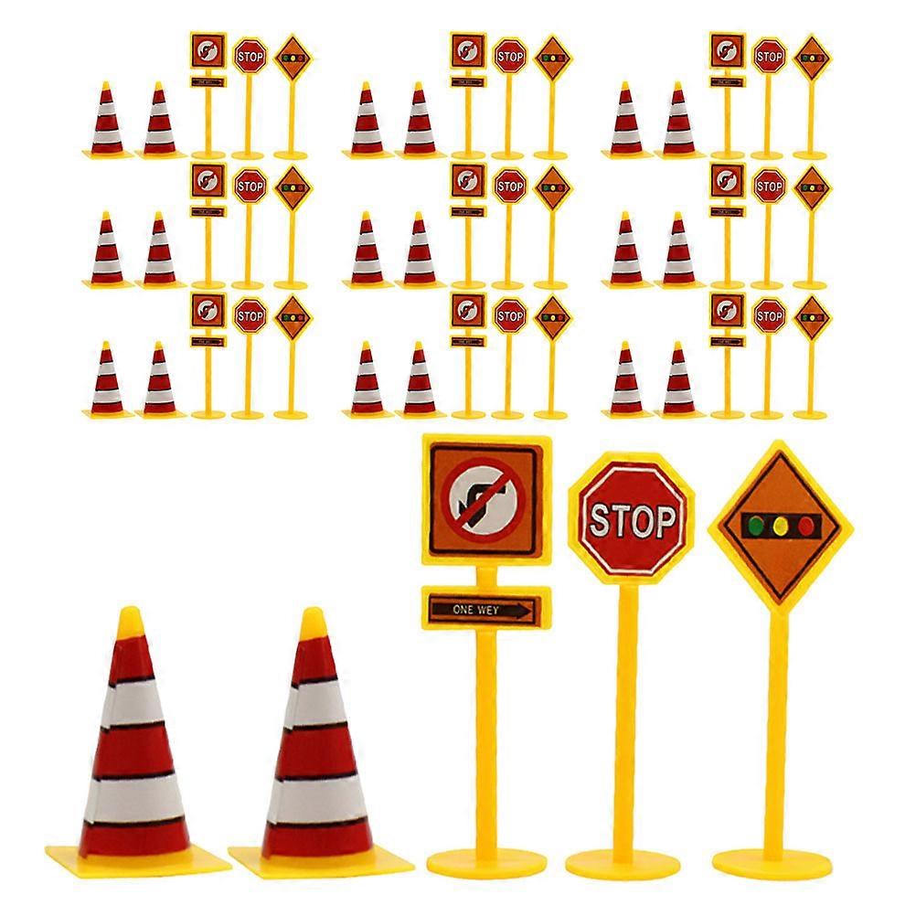 10 Sets of Play Traffic Signs for Kids Road Signs Set Street Signal ...