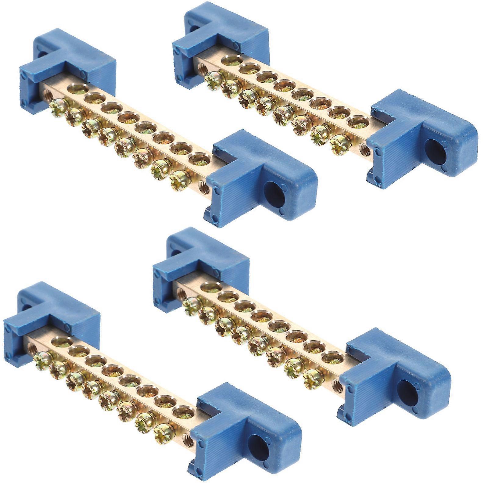 4pcs Distribution Terminal Bus Bar 8 Holes Distribution Box Wiring ...