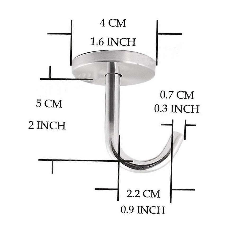 Stainless Steel Screw Mount Ceiling Hooks, Coat Rack (2 Inch, 4 Pack ...